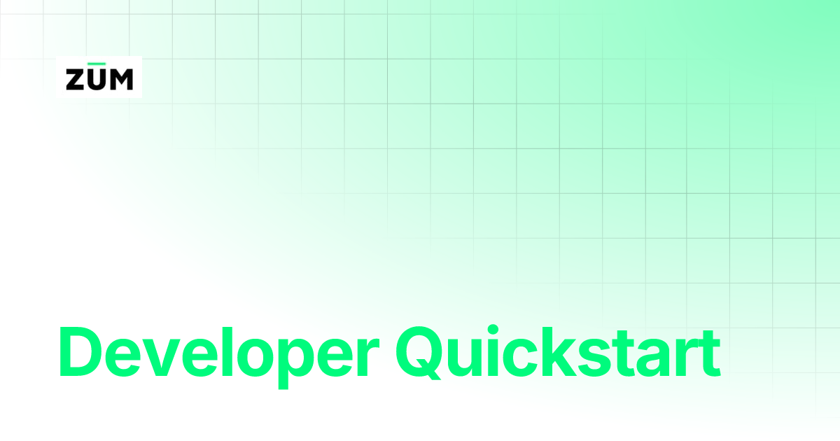 Developer Quickstart | Zum Rails