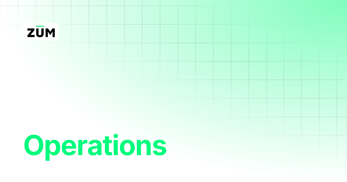 Operations | Zum Rails